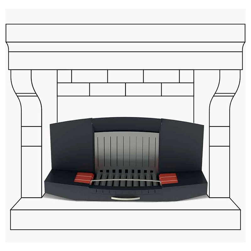 Insert ouvert pour cheminée - Finoptim